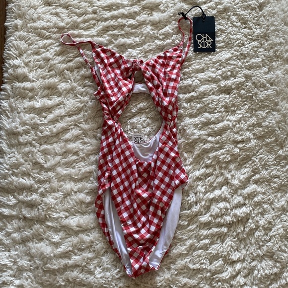 Chaser | Swim | Chaser Red Gingham Monokini Nwt Size Medium | Poshmark